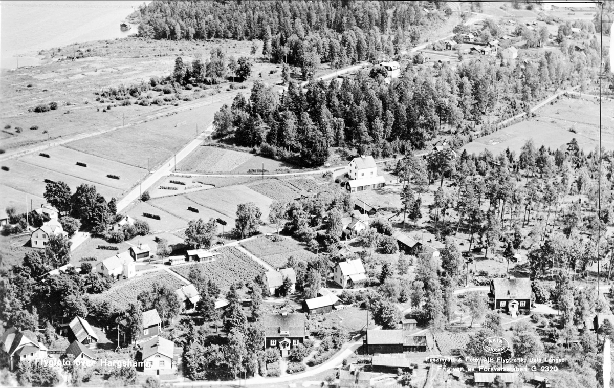Flygfoto över Hargshamn, Hargs socken, Uppland 1939 - Upplandsmuseet ...