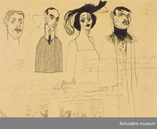 SKÄMTTECKNING [Teckning] - Bohusläns museum / DigitaltMuseum