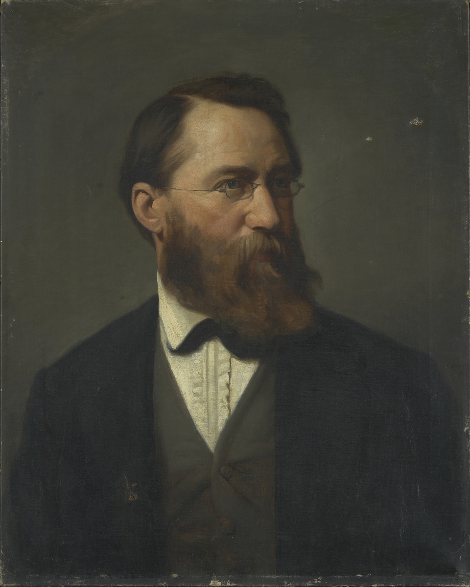 Portrett av Hans Fredrik Gude [oljemaleri] - Oslo Museum / DigitaltMuseum