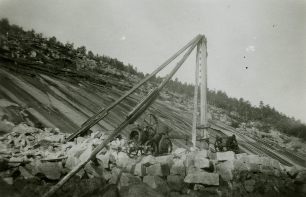 Steinbruddet.til LKAB i Skjomen. - Museum Nord / DigitaltMuseum