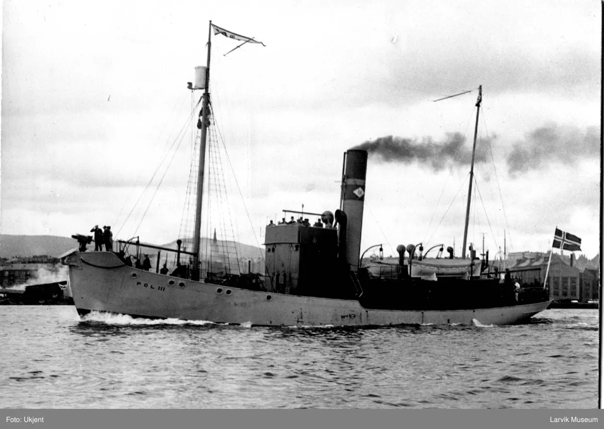 fartøy, dampskip, hvalbåten "Pol III" - Larvik Museum / DigitaltMuseum