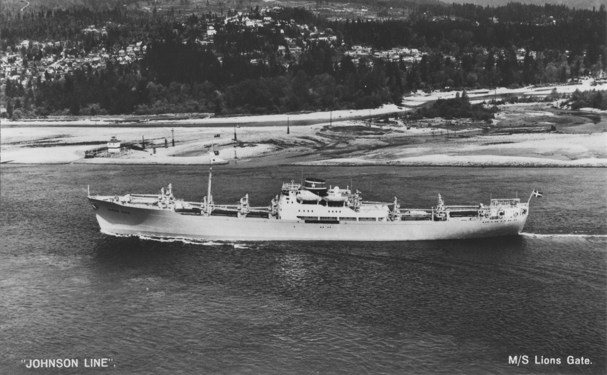 "JOHNSON LINE". M/S Lions Gate. - Sjöhistoriska museet / DigitaltMuseum
