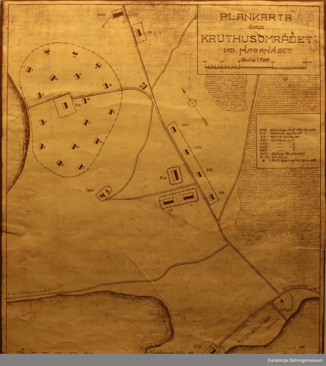 karta 1:2000 - Karlsborgs fästningsmuseum / DigitaltMuseum