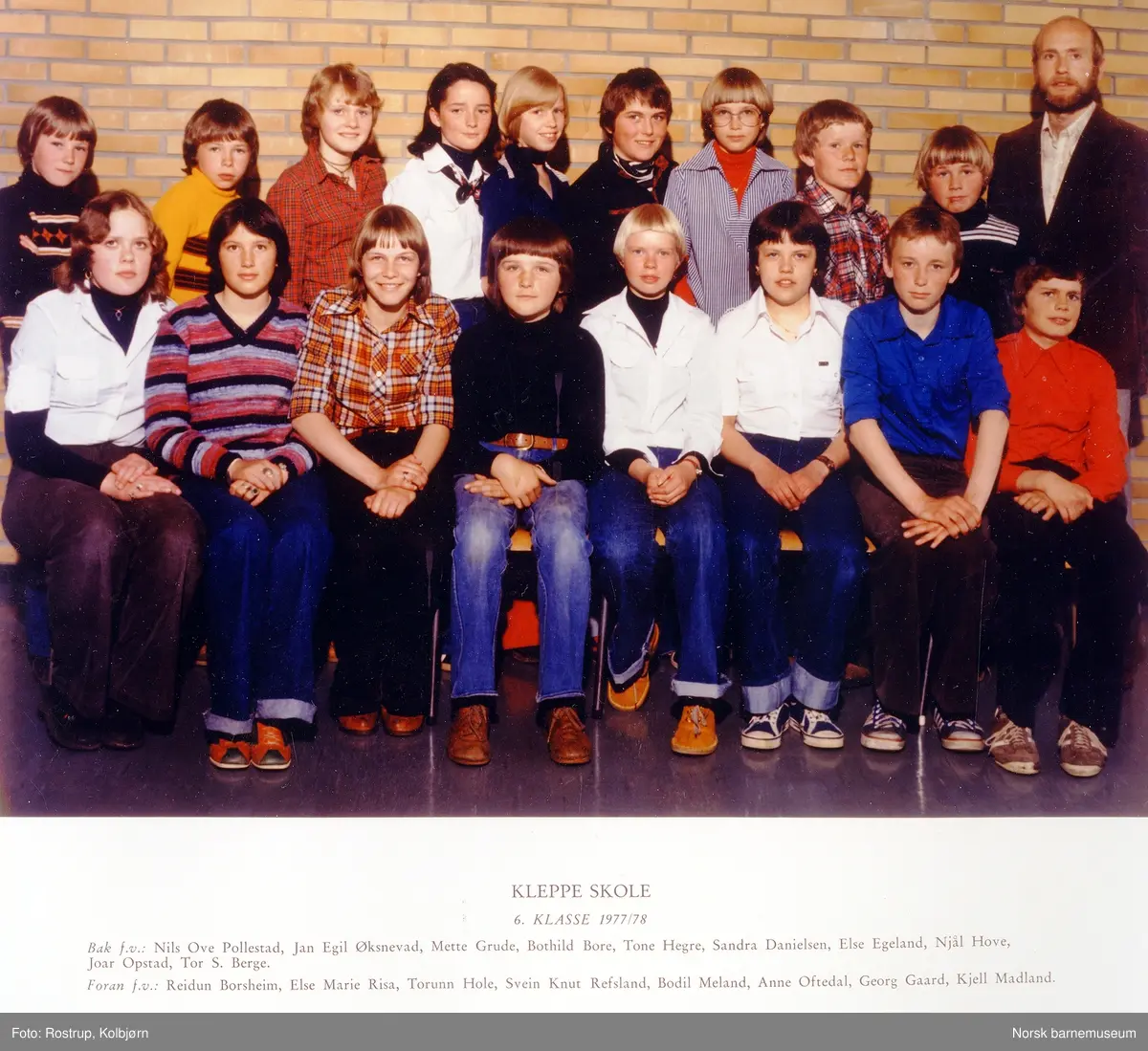 Klassebilde, 6 klasse, Klepp ungdomsskolen - Stavanger skolemuseum ...