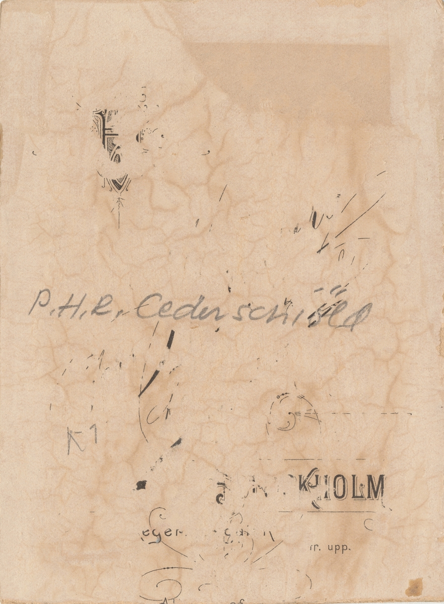 Porträtt av Per Henrik Rudolf Cederschiöld, major vid Livregementets ...