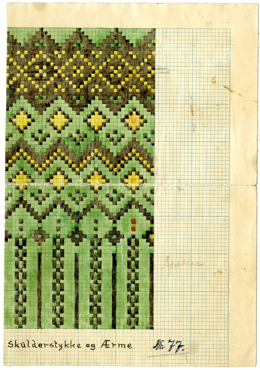 Strikkemønster fra Den Norske Husflidsforenings Vevstue og ...