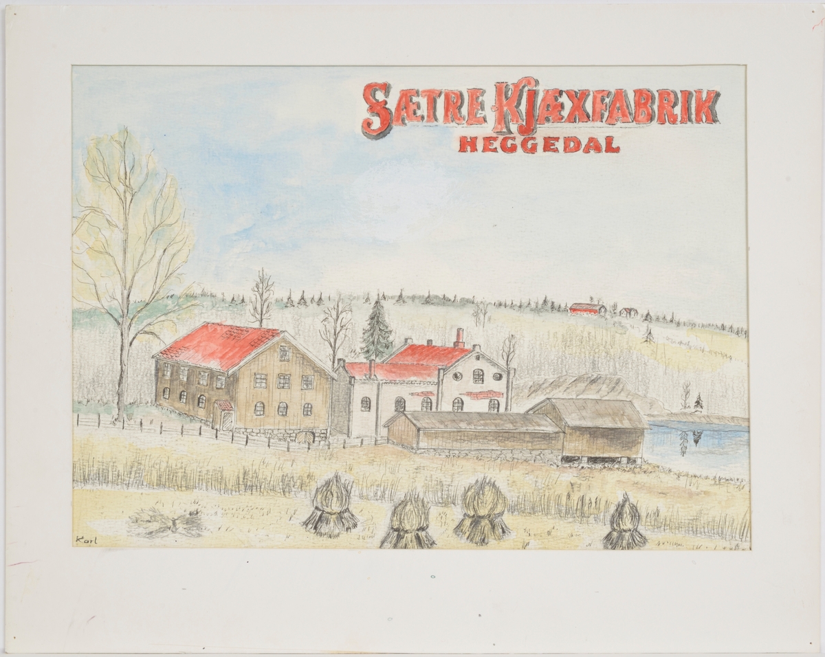 Tegning, akvarell - Museene i Akershus / DigitaltMuseum