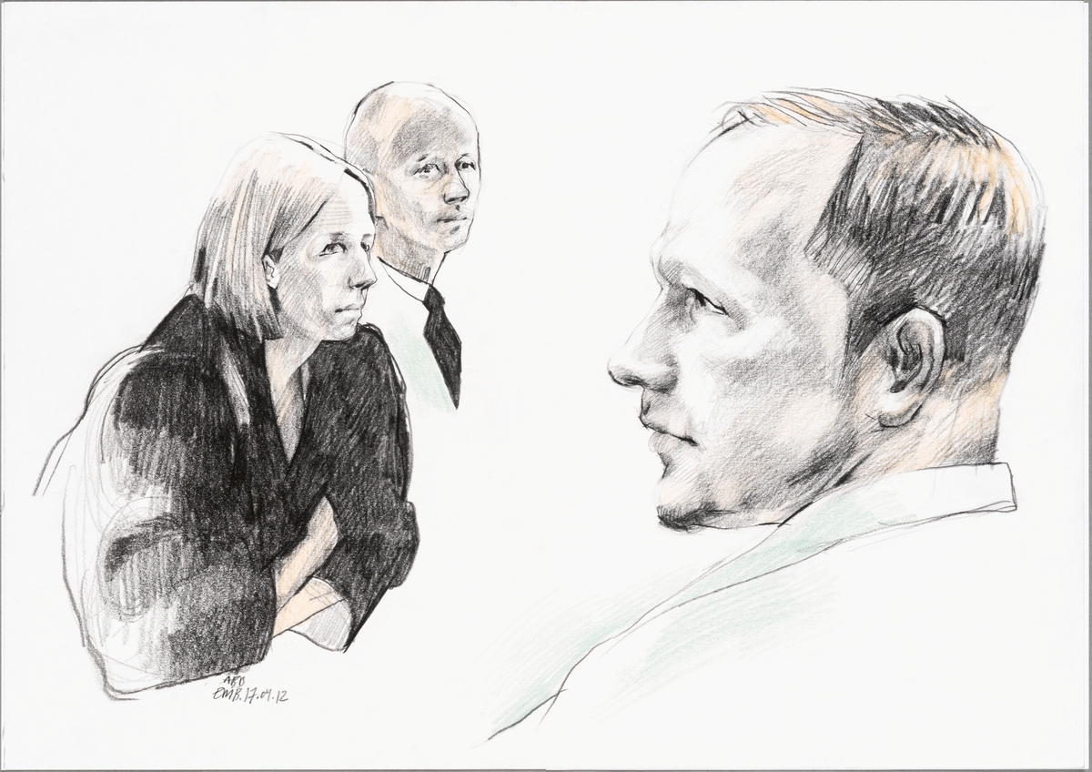 Fra rettssprosessen mot Anders Behring Breivik [Tegning] - KODE ...