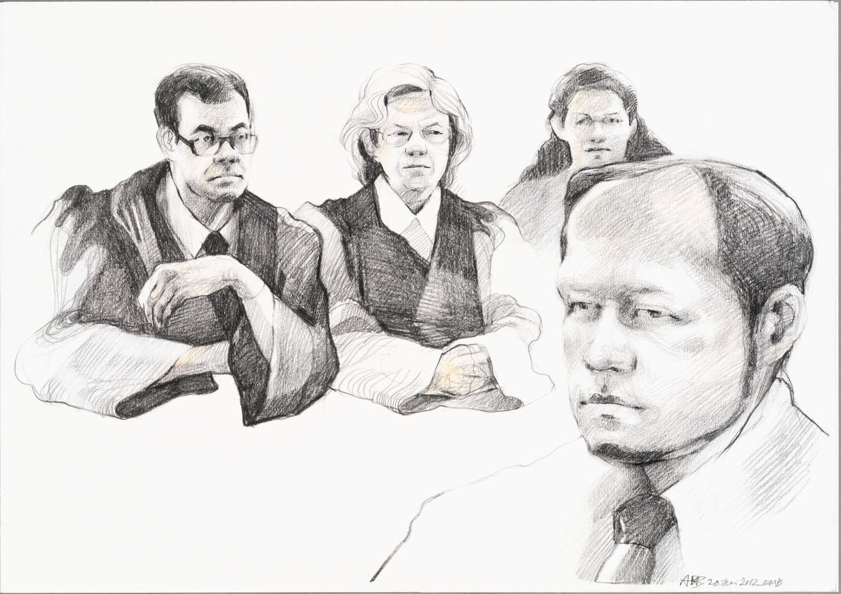 Fra rettssprosessen mot Anders Behring Breivik [Tegning] - KODE ...