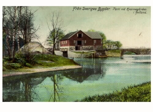 Vattenverk. Vid Kvarnagården och vattenverket vid Himleån. Bilden ...