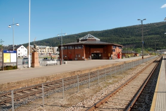 Mo i Rana jernbanestasjon, Stasjonsbygn. - KORO / DigitaltMuseum