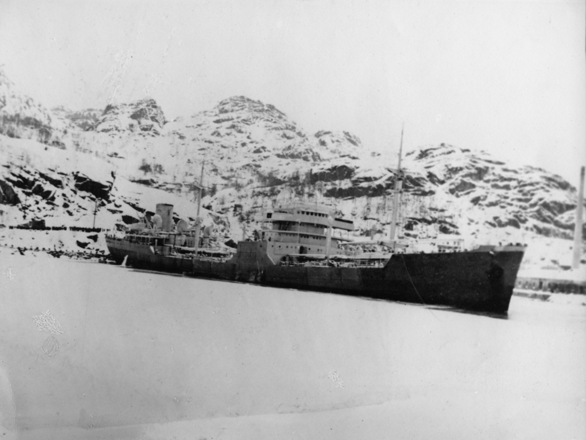 Tankskipet Altmark i Jøssingfjorden mars 1940. Andre verdenskrig ...