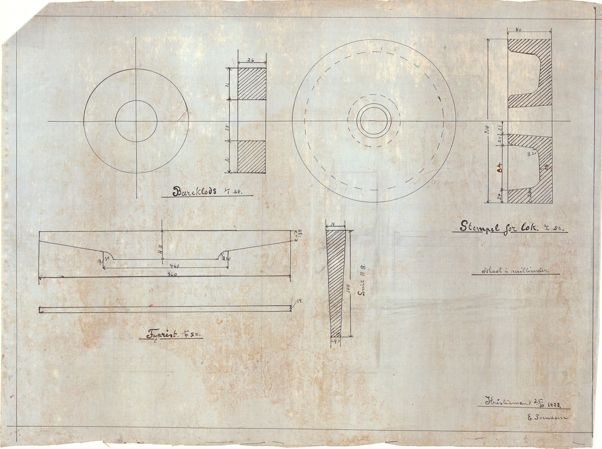 Arbeidstegning - Vest-Agder-museet / DigitaltMuseum