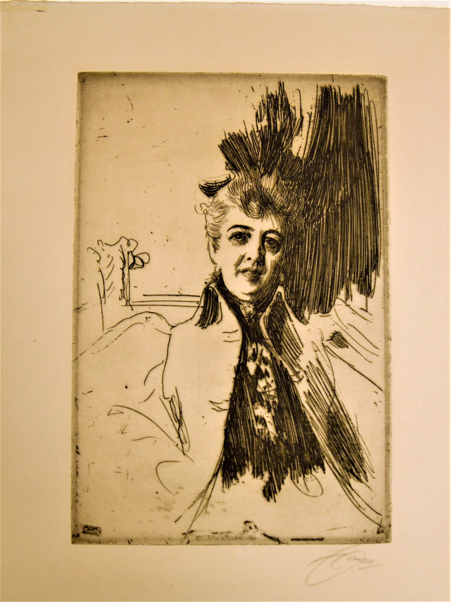 Mrs. Potter-Palmer [Etsning] - Borås Konstmuseum / DigitaltMuseum