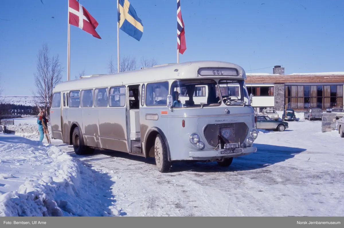 Scania Vabis B 55 rutebil 1960-modell med karosseri fra Lier tilhørende ...
