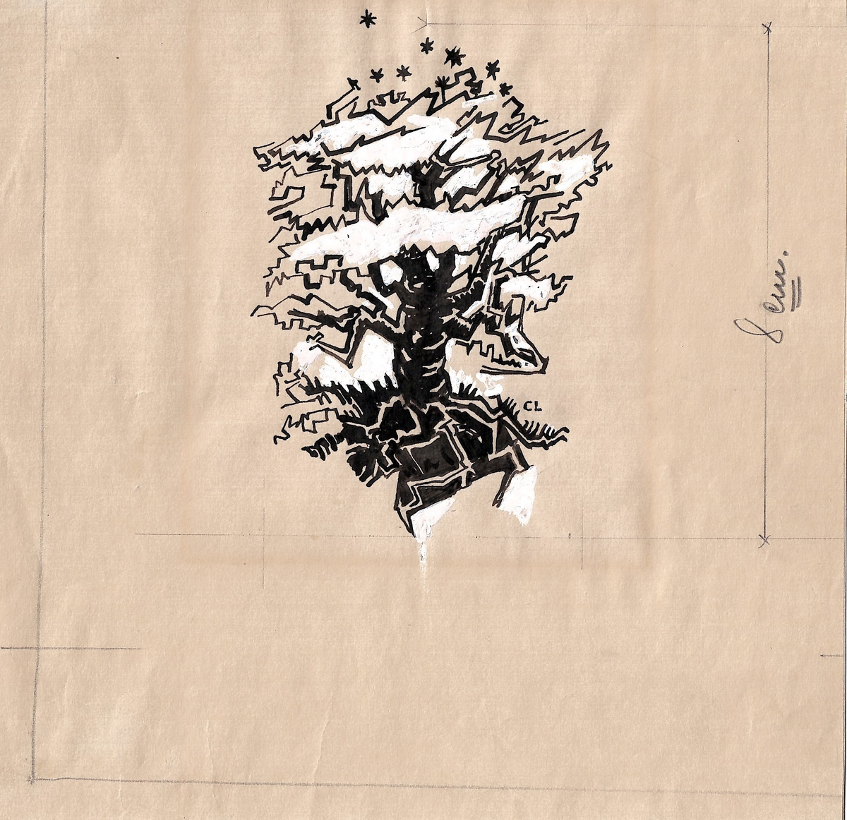 Tegning - Sigdal Museum / DigitaltMuseum