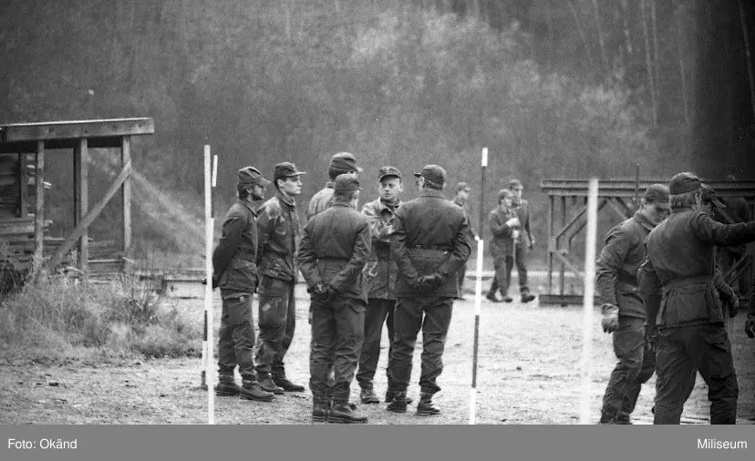 Utstakning av brolinje och hjälpupplag. Balkbro 2 (BB 2) materiel ...