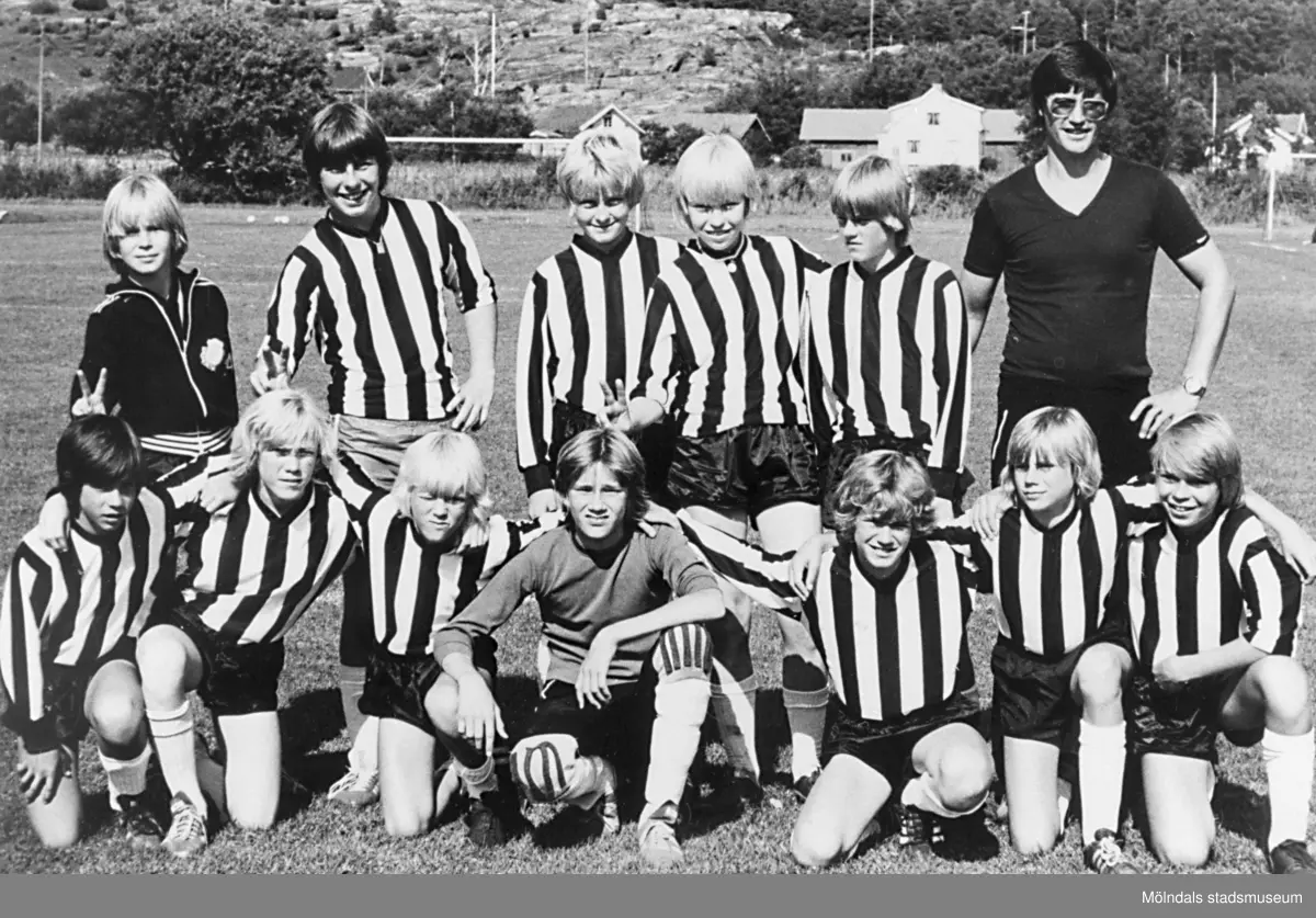 Lindome GIFs pojklag P 65 i Anderstorp 1978. Övre raden fr.v. Roger ...