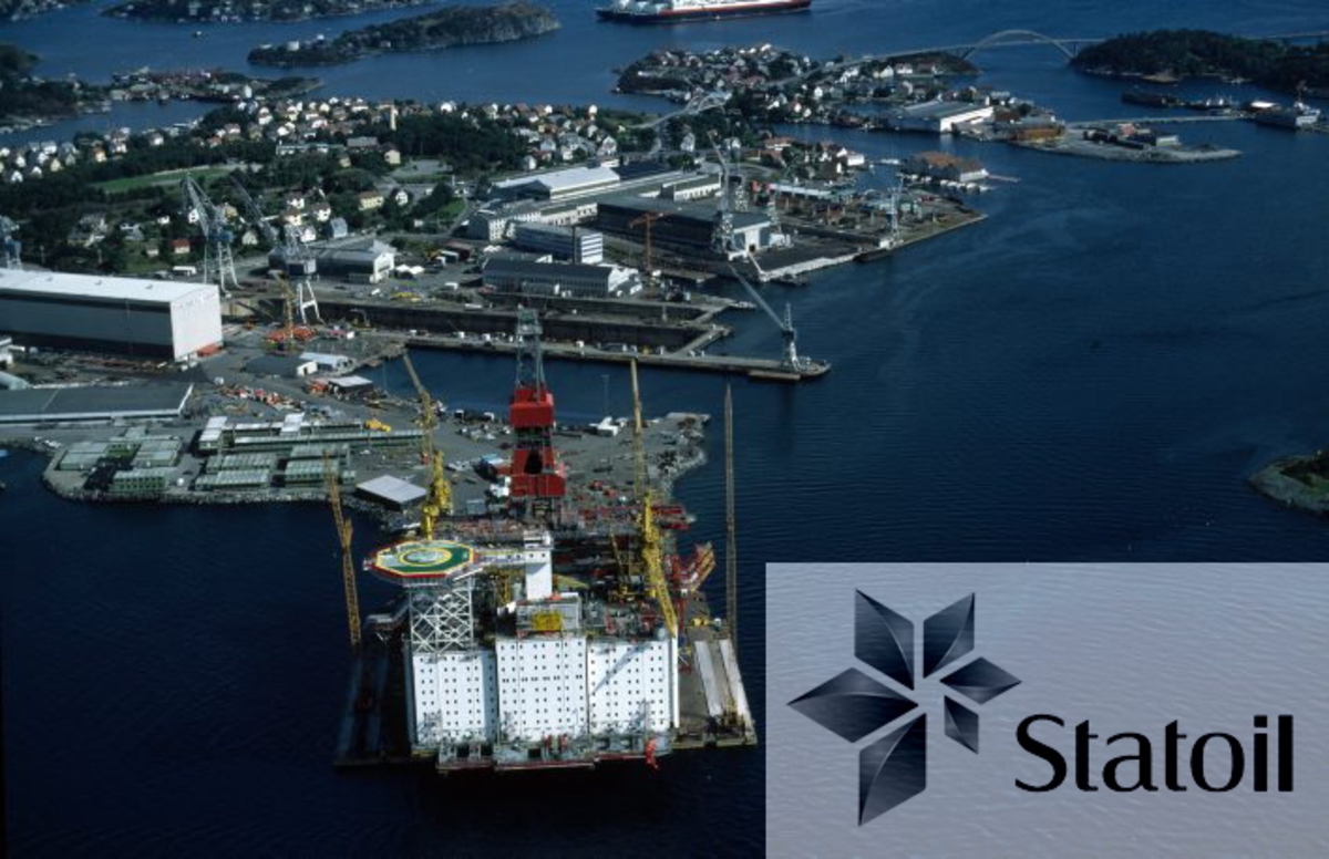 Statfjord C er en integrert plattform med Condeep betongunderstell med ...