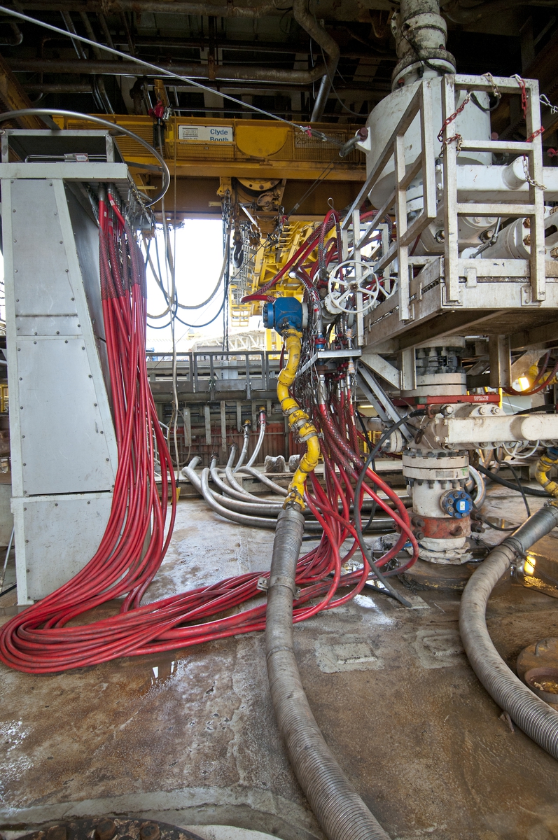 BOP-ventil (Blow Out Preventor) i boreseksjonen på Statfjord C. Her er ...