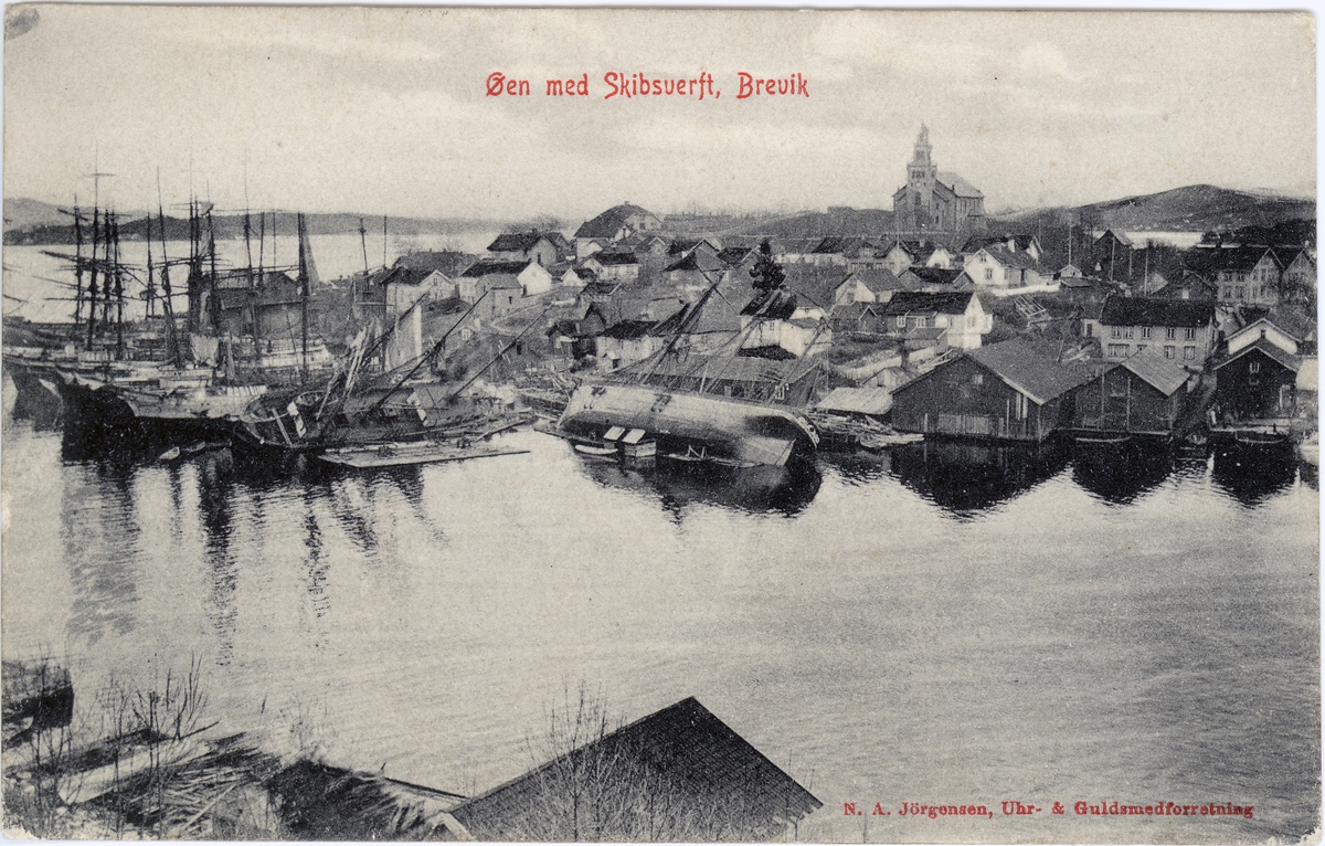 Øen med Skibsverft, Brevik - Telemark Museum / DigitaltMuseum