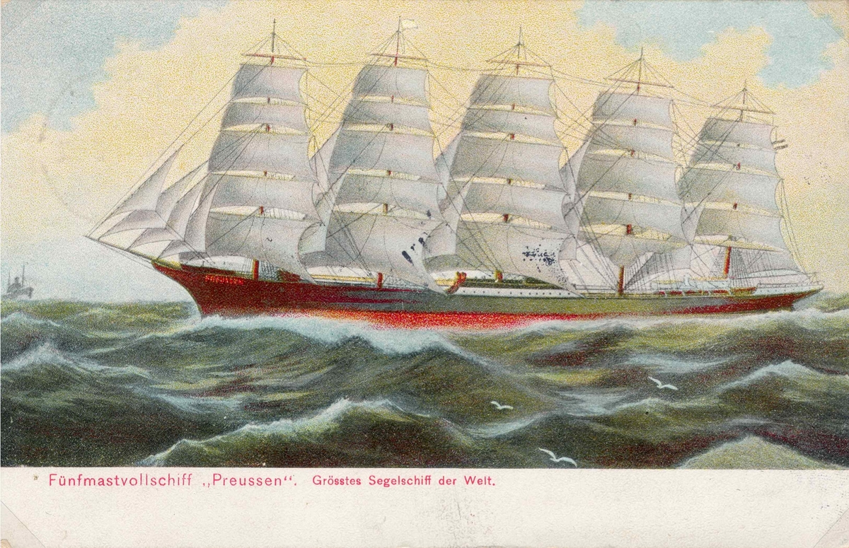 Fullriggare Preussen. Världens största segelfartyg. - Kalmar läns ...