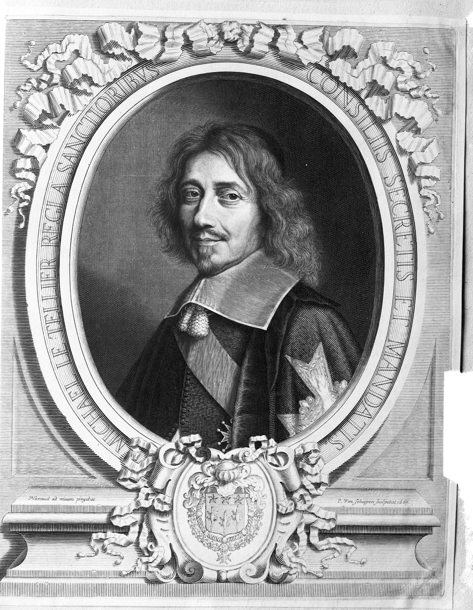Porträtt. Teatern. Michael Le Tellier Regi A Sanctioribvs Consiliis ...