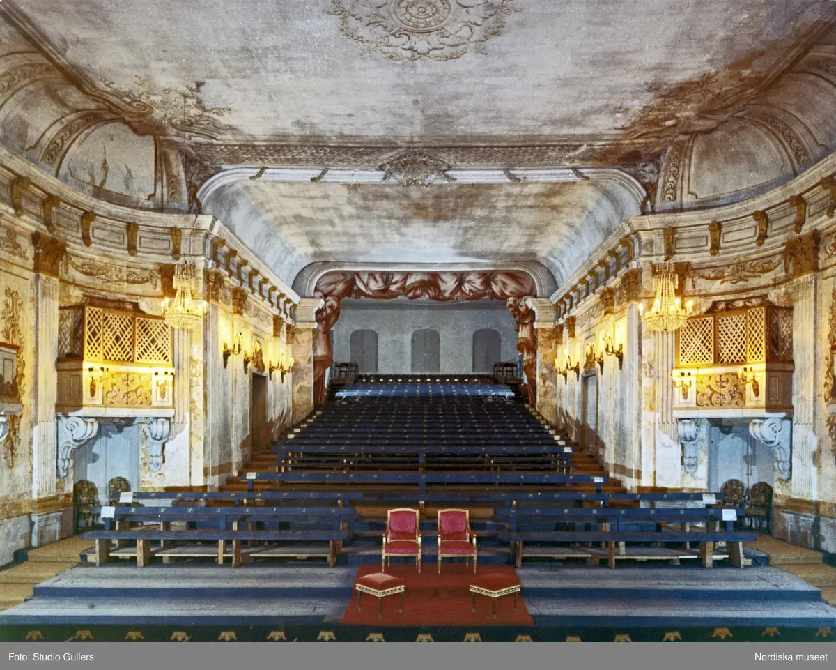 Drottningholms slottsteater, interiör. - Nordiska museet / DigitaltMuseum
