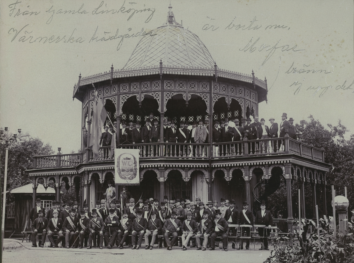 Orig. text: Wernerska trädgården, fotot 1890-tal. Wiking Commissionens ...