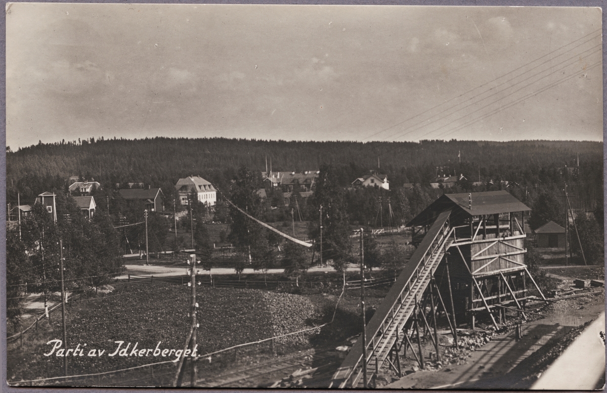 Vy över Idkerberget. - Järnvägsmuseet / DigitaltMuseum