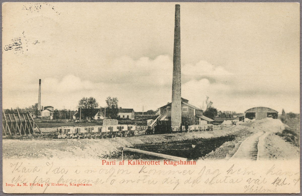 Del av Klagshamns kalkbrott. - Järnvägsmuseet / DigitaltMuseum