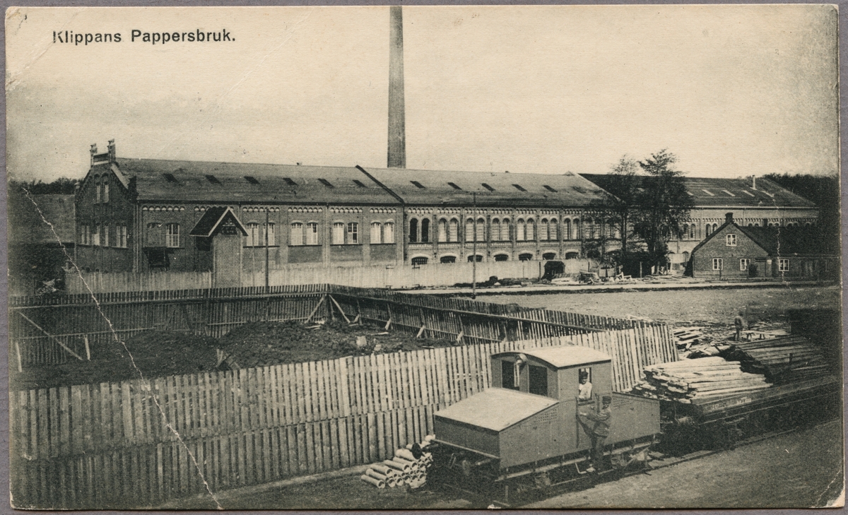 Klippans Pappersbruk. - Järnvägsmuseet / DigitaltMuseum
