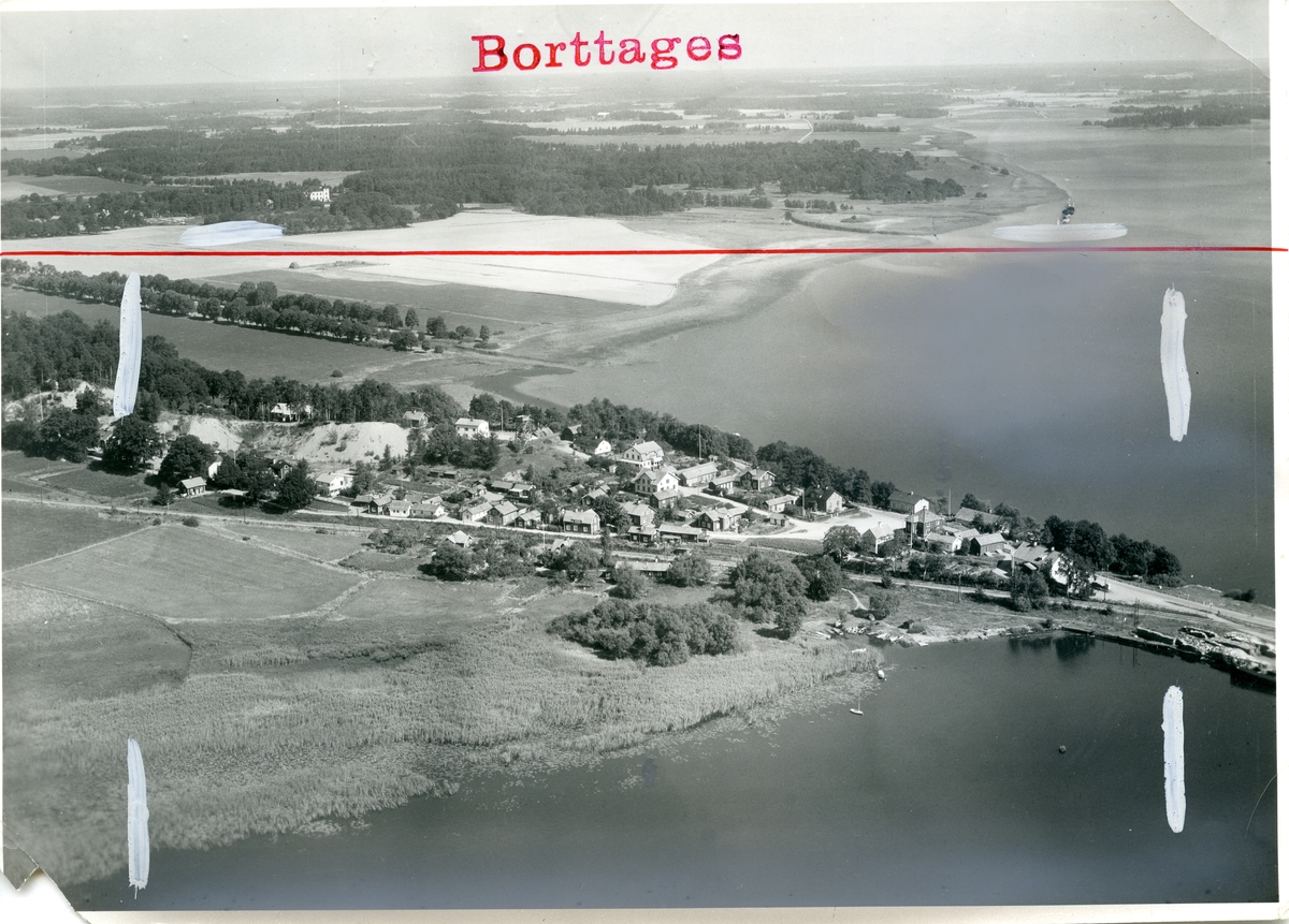 Flygfoto över Borgåsund. - Västmanlands läns museum / DigitaltMuseum