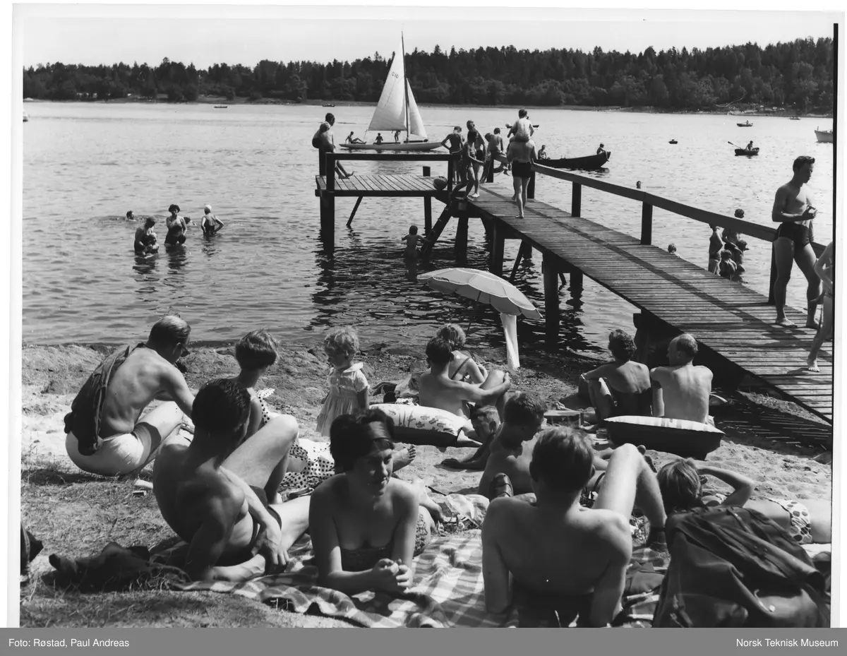 Hvalstrand bad, Asker - DEXTRA Photo / DigitaltMuseum