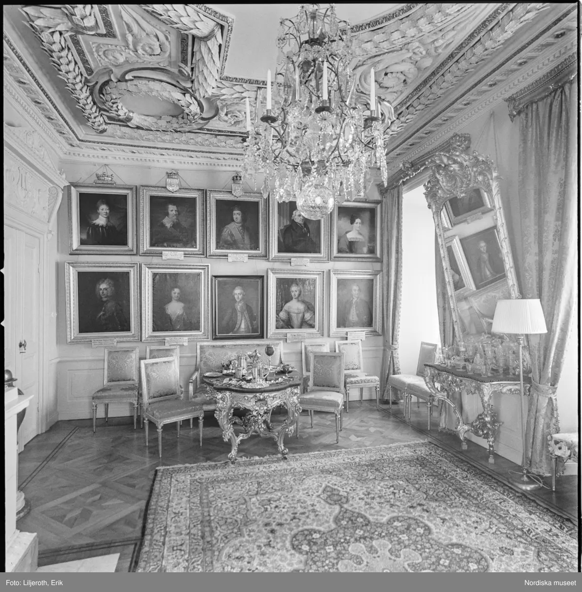 Ericsbergs slott, interiör, Stora Malms socken, Södermanland ...
