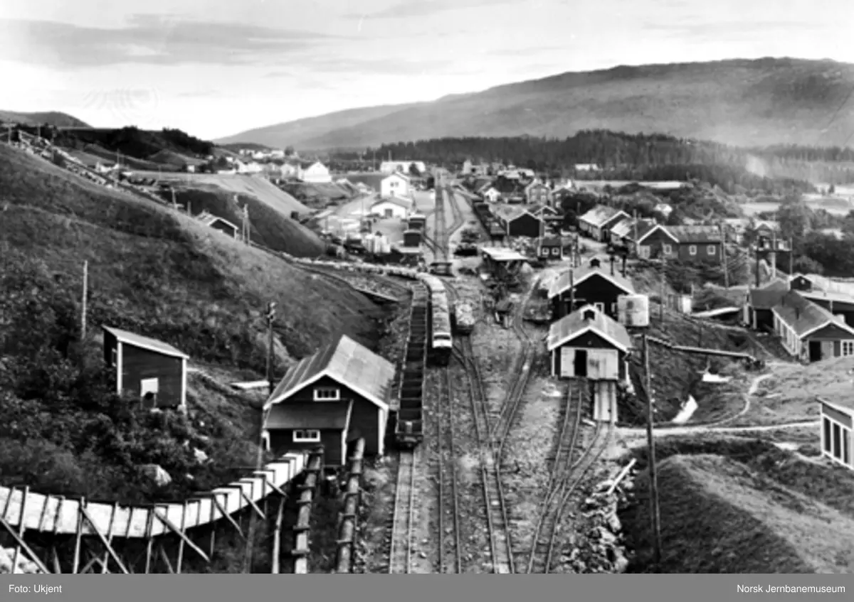 Fra Grong stasjon med anlegget for Medjå tunnel i forgrunnen - Norsk ...