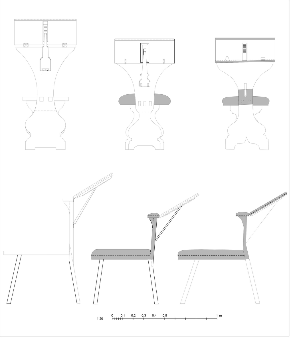 Ritningar av lässtolar - Upplandsmuseet / DigitaltMuseum