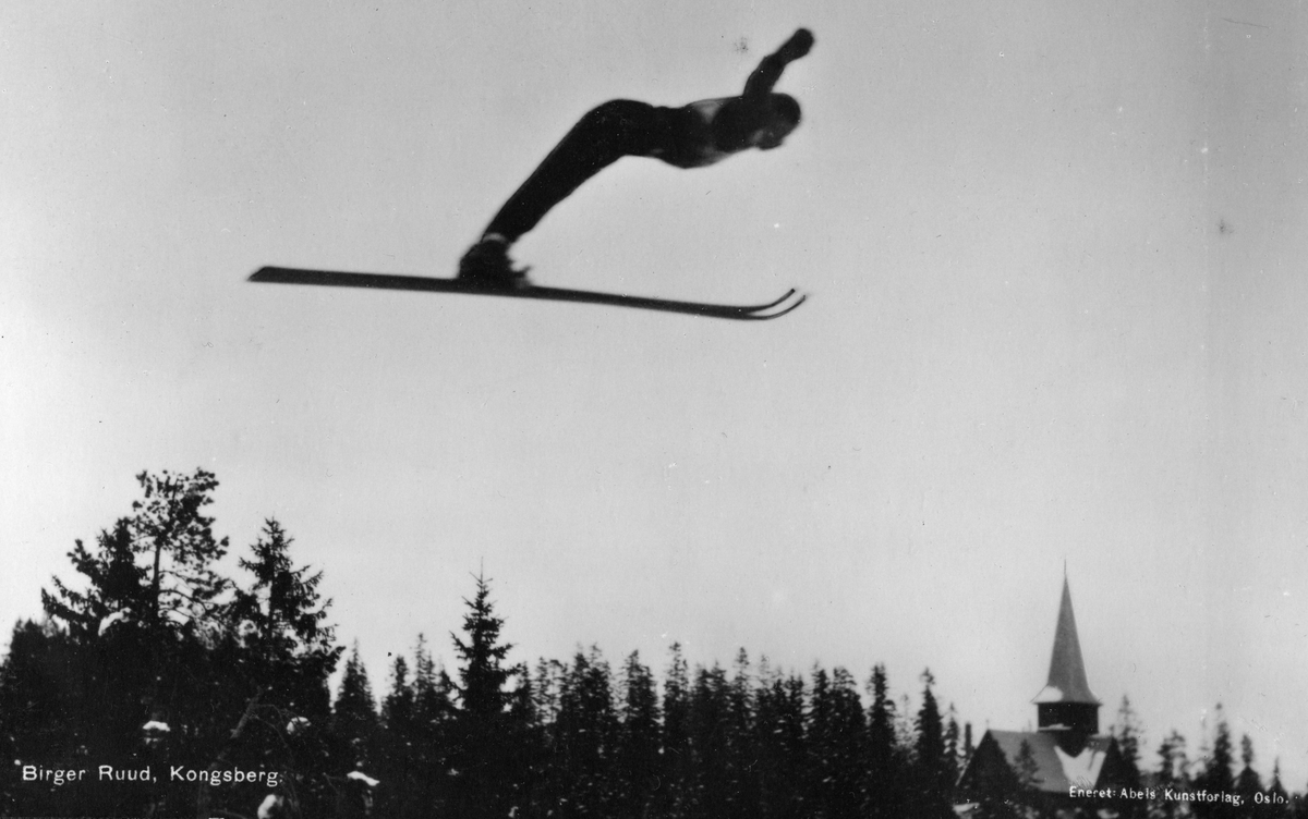 Birger Ruud hopper i Holmenkollen 1934 - Norsk Bergverksmuseum ...