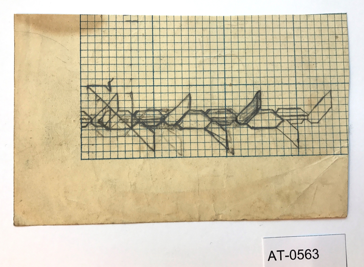 Rankemønster på ruteark [Tegning] - SFKM - Sogn og Fjordane Kunstmuseum ...