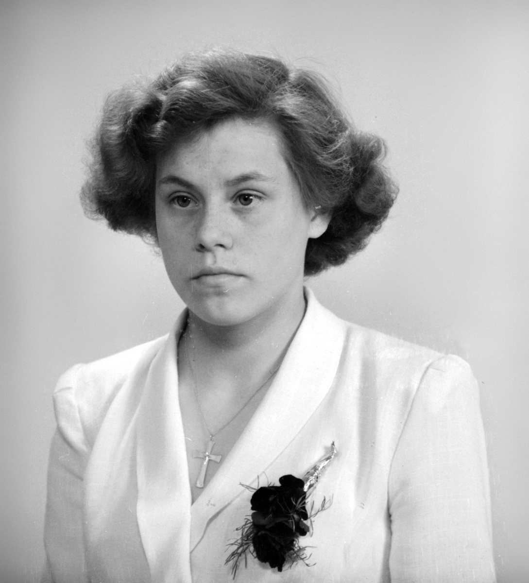 Konfirmanden Eva Sandberg. Foto 1947. - Länsmuseet Gävleborg ...