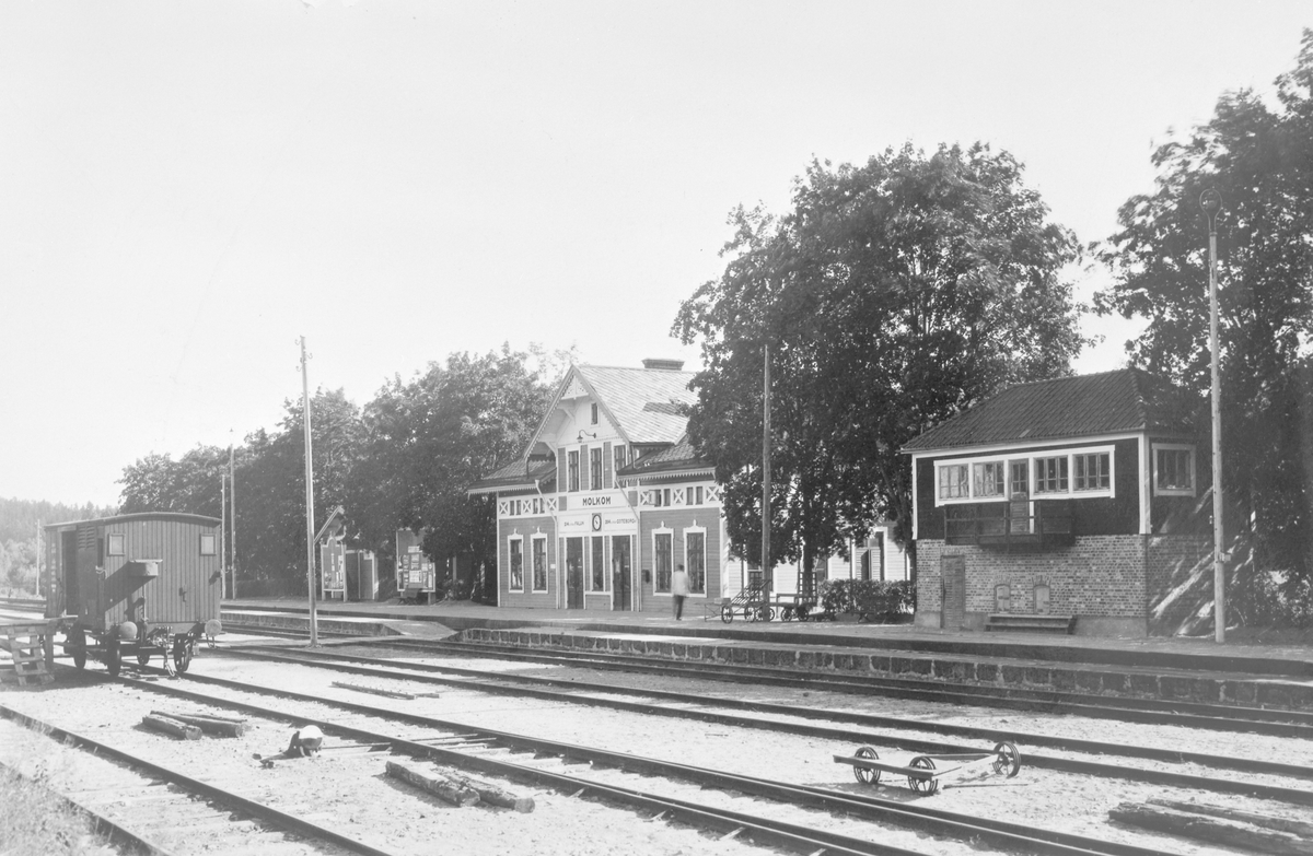 Molkom järnvägsstation. - Järnvägsmuseet / DigitaltMuseum
