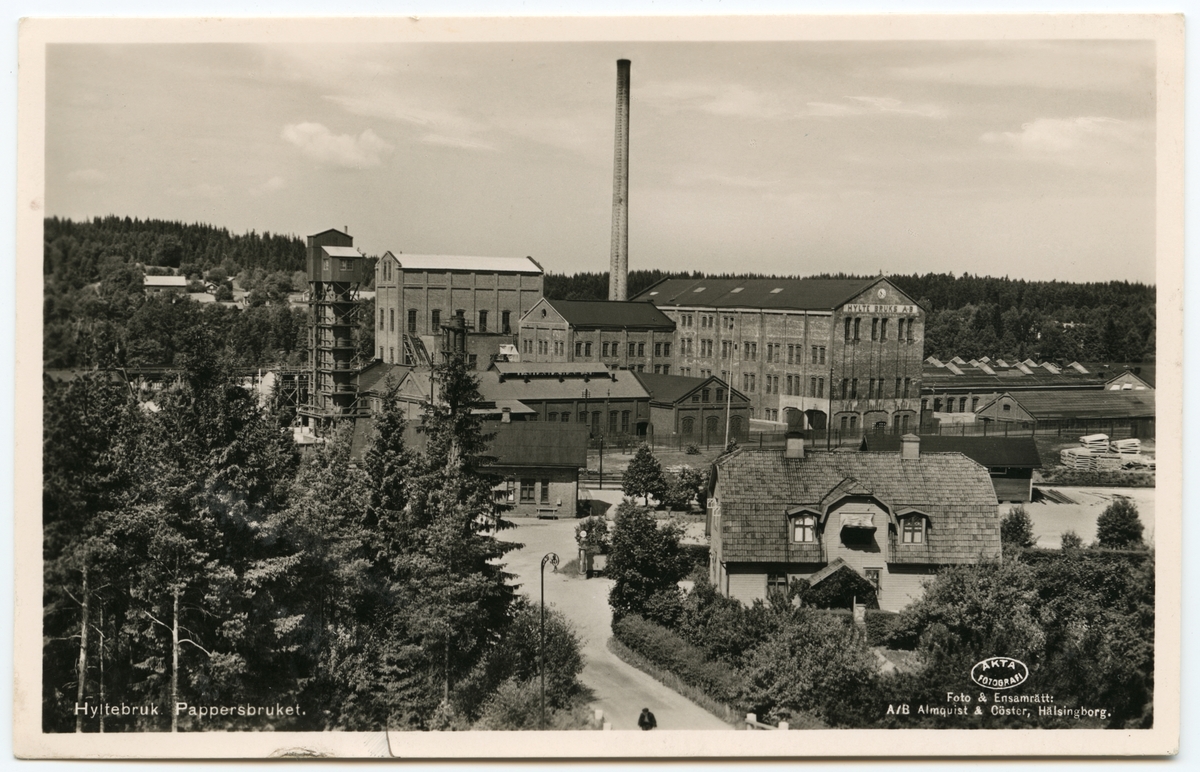 Hyltebruk Pappersbruk. - Järnvägsmuseet / DigitaltMuseum