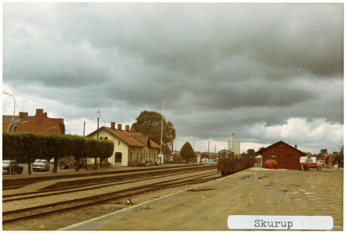Skurup station 1971. Malmö - Ystad Järnväg, MYJ. Stationen öppnades ...