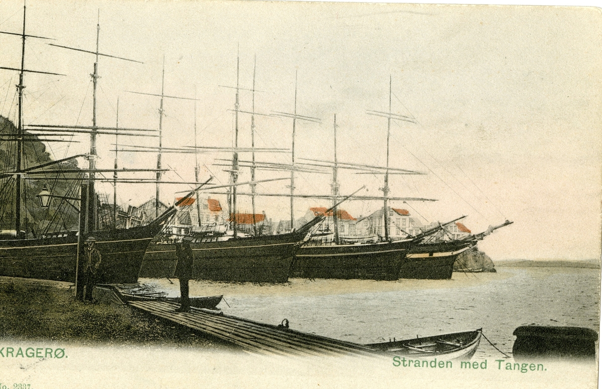 Stranden med Tangen. Kragerø - Telemark Museum / DigitaltMuseum