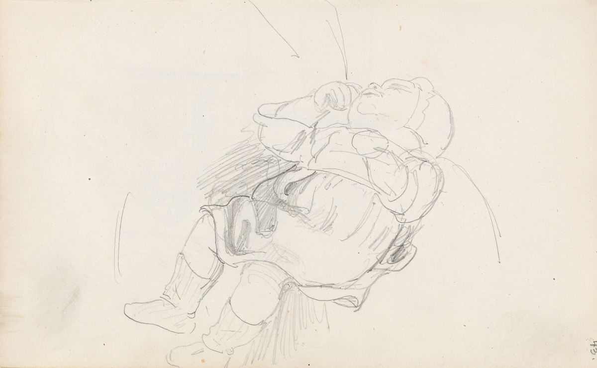Sovende barn [Tegning] - Nasjonalmuseet, billedkunstsamlingene ...