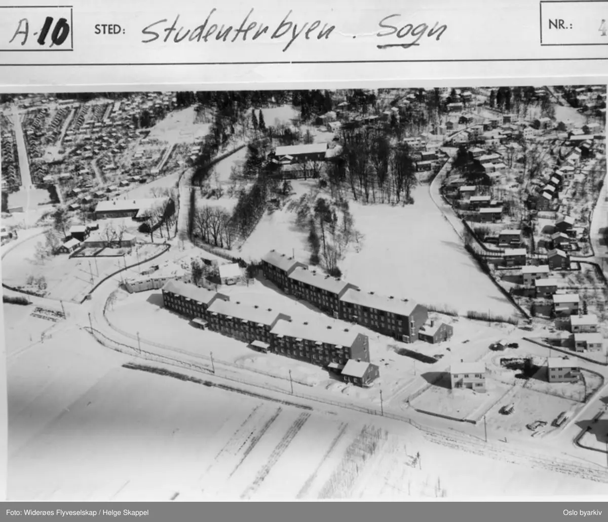 Studenterbyen. Sogn - Oslo byarkiv / DigitaltMuseum