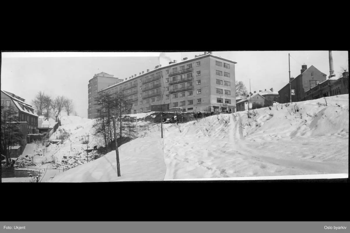Parkarbeid. Opparbeidelse til parkområde på østsiden av Akerselva ...