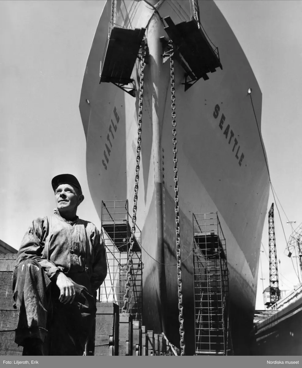 Nytt fartyg från Kockums Malmö. "Seattle". - Nordiska museet ...