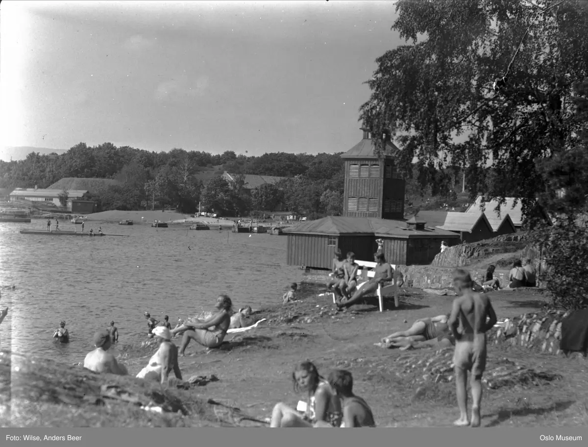 Hovedøya bad. - Oslo Museum / DigitaltMuseum