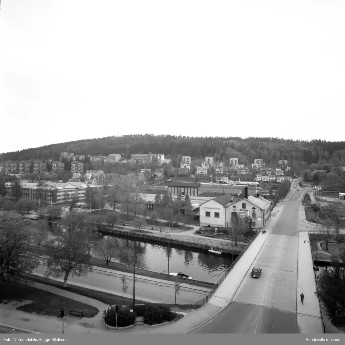 Panorama med vidvinkel från Storgatan 33. Norrmalm, Storbron ...